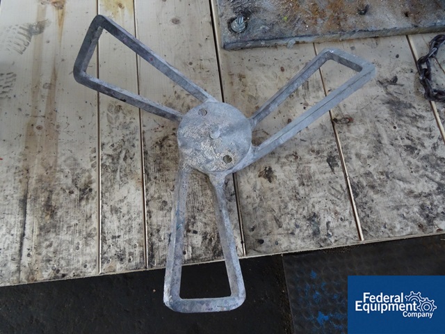 Hockmeyer #HVM-25, bow tie mixer, 25 HP, 3.5" dia.Carbon Steel shaft w ...