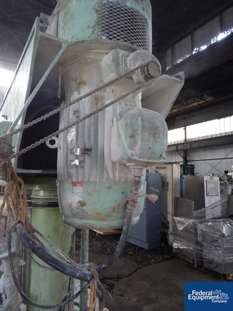 Hockmeyer #HVM-25, bow tie mixer, 25 HP, 3.5" dia.Carbon Steel shaft w ...