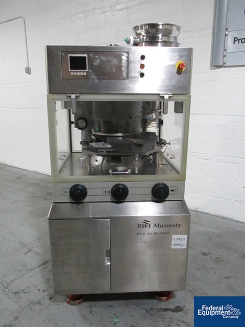 6.5 Ton, BWI Manesty #Unipress-Diamond, 27 station, keyed upper punch ...