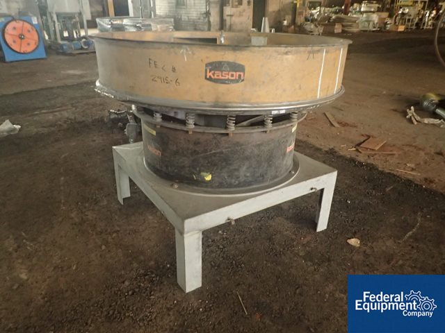 60" Kason #K60-2-CS, Carbon Steel Screen, 1-deck design, on base with 1 ...