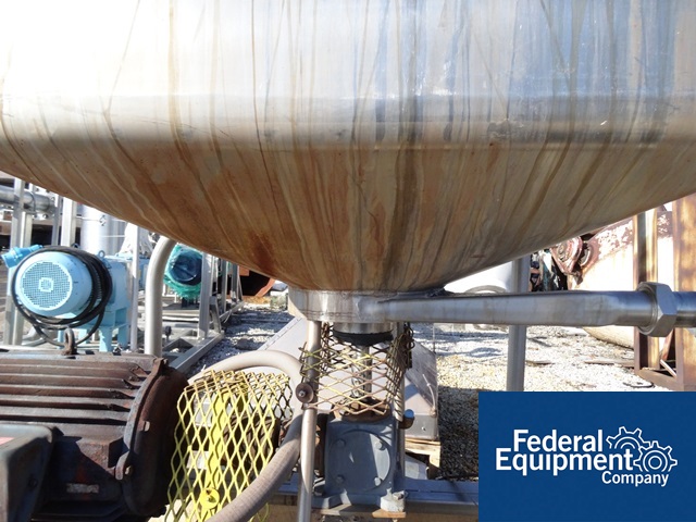 APV Crepaco Liquefier mixer, stainless steel, 200 gallon capacity, 40 ...