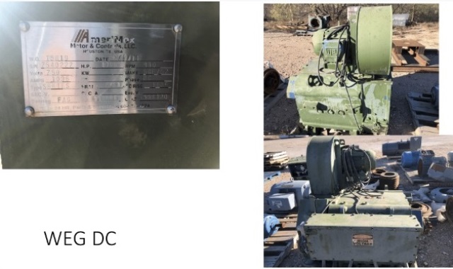 1000 HP 980 RPM Weg, Frame FACT, 750 Volts for Sale | Surplus Record