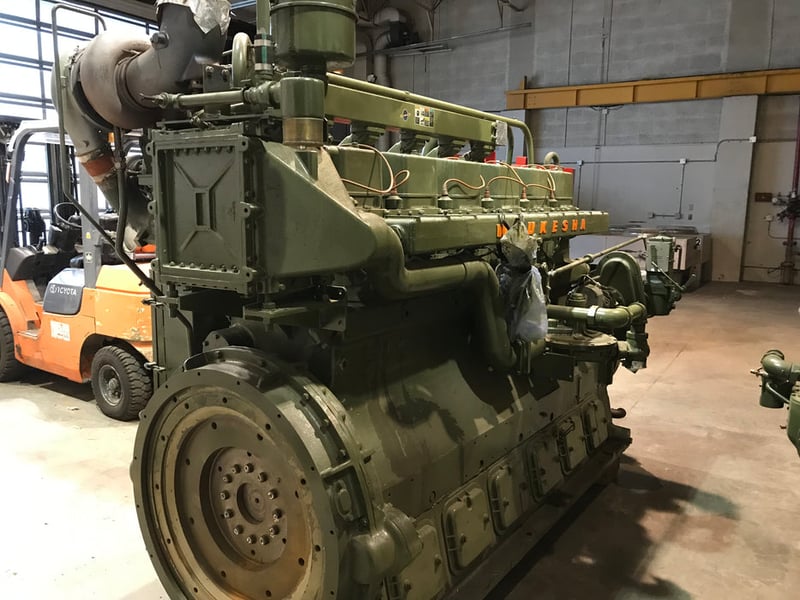 670 HP @ 900 RPM, Waukesha #3521 GSI, Natural Gas Engine, S/N C-10511/1 ...