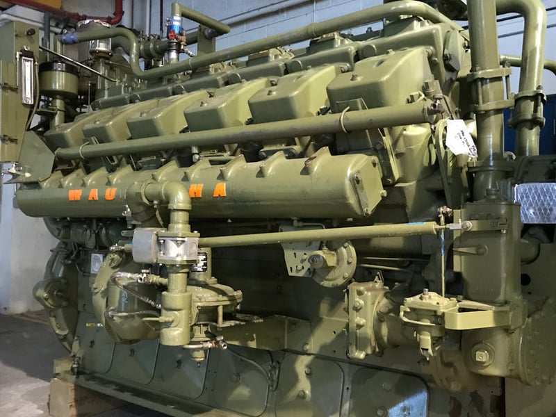 1324 HP @ 1200 RPM, Waukesha #7042GL, Natural Gas exchange engine, s/n ...