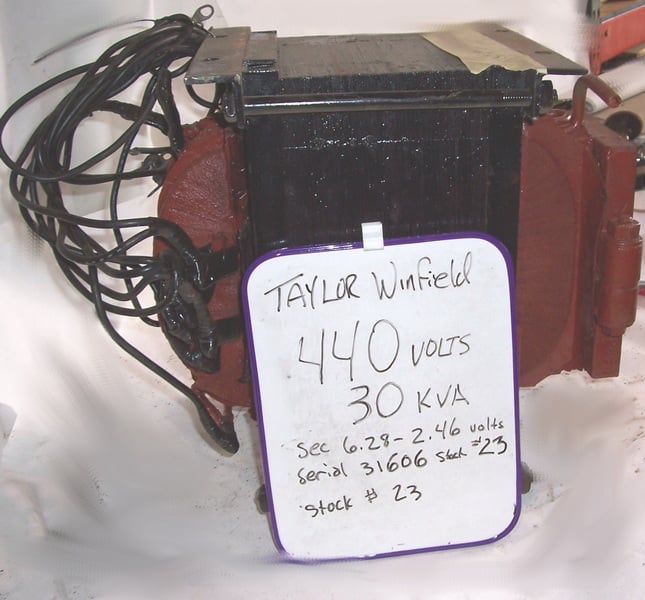 30 KVA 440/460/480 Primary,, Taylor-Winfield, machine type welder ...