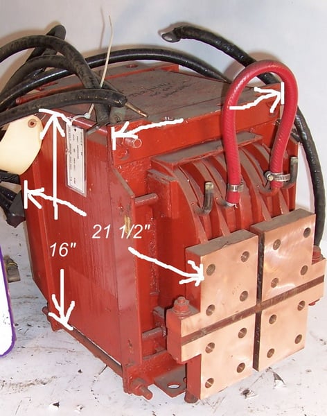 50 KVA 440/220 Primary, 7.6-4.64 Secondary, Newcor, machine type ...