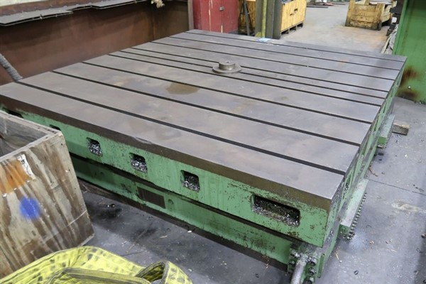 84" X 84" Giddings & Lewis T-slotted Hydrostatic, rotary table, 4 ...