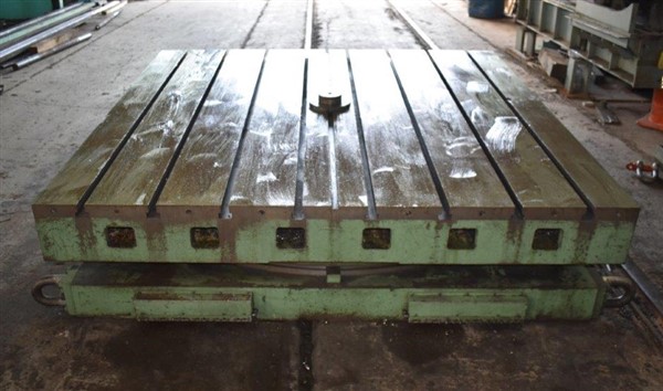 84" X 84" Giddings & Lewis T-slotted Hydrostatic, rotary table, 4 ...