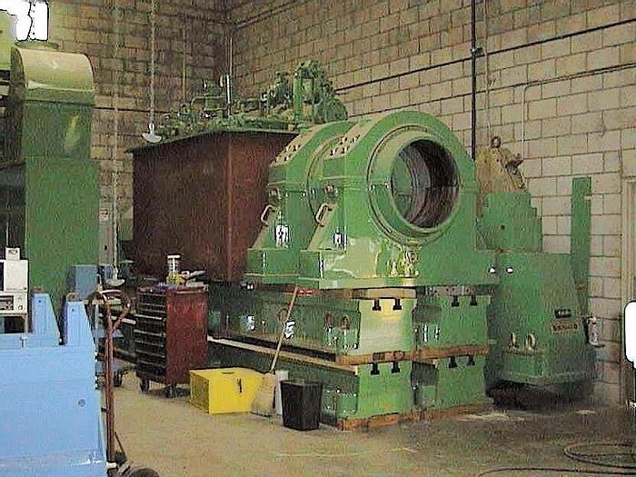 190000 lb. Schenck #H9V, horizontal roll balancing machine, 177" swing ...