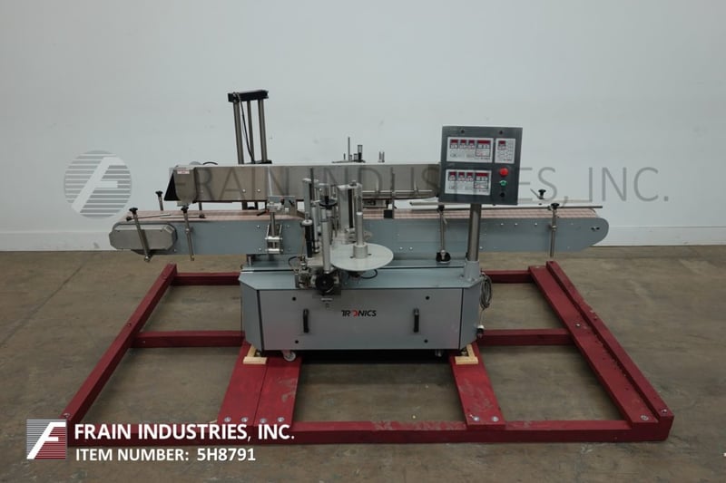 Tronics #3SM, front & back, Stainless Steel, pressure sensitive labeler ...