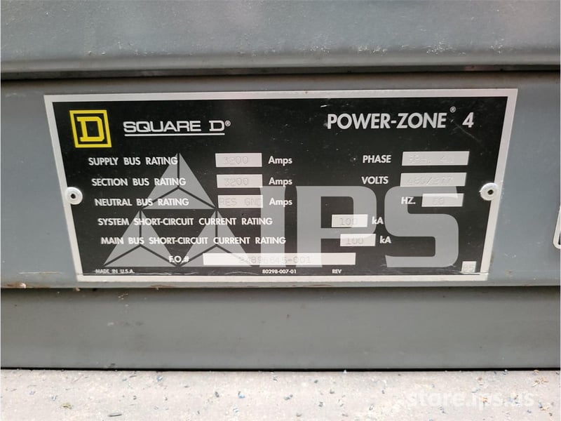 3200 Amps Square D Power Zone 4 Indoor Switchgear Unused Surplus High ...