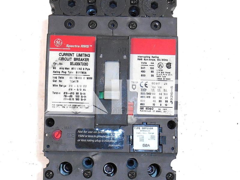 GE Spectra Sel Mccb 60at, Inst. 173-1777, Rms1 Lsi for Sale | Surplus ...