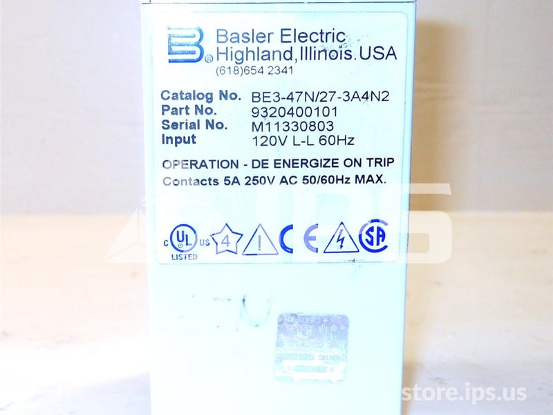 Basler Be3-47n/27 Phase Balance With Under Voltage (uv) Digital Relay ...