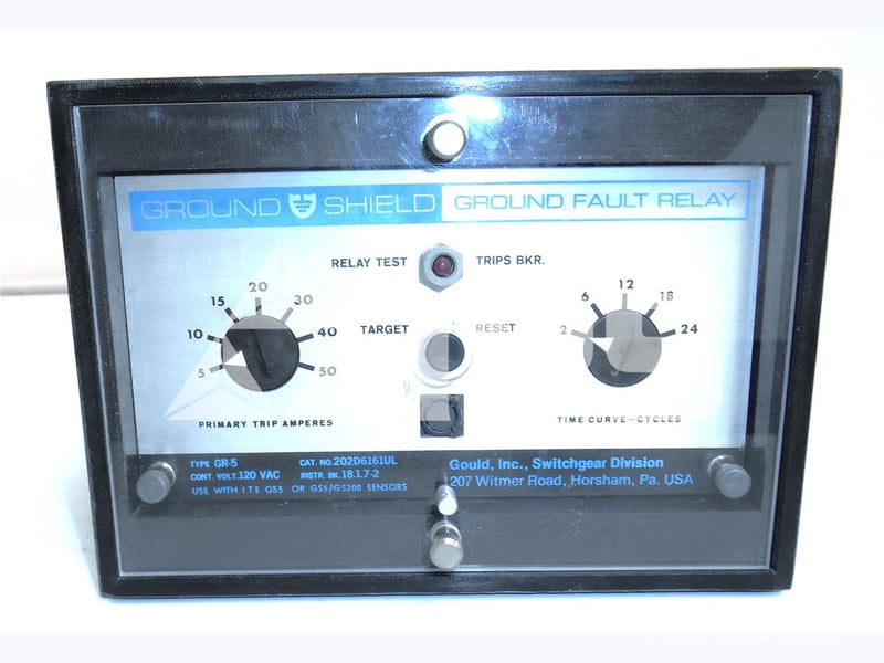 Bbc Gr-5 Ground Shield Ground Fault Relay 120vac, 5-50 Amps Toc for ...