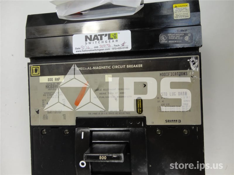 Square D Mh I-line Mccb 800at for Sale | Surplus Record