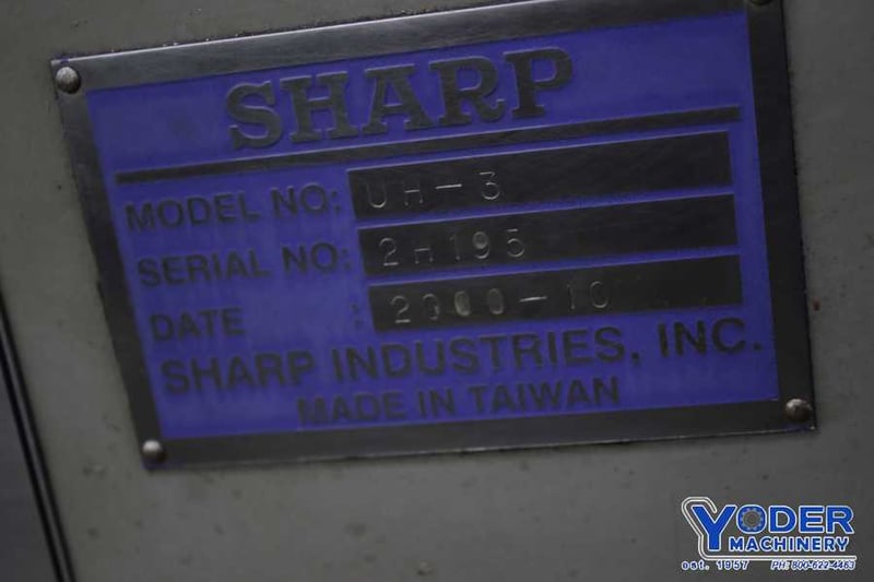 Sharp #UH3, horizontal mill, 12" x63" table, AcuRite 3-Axis digital ...