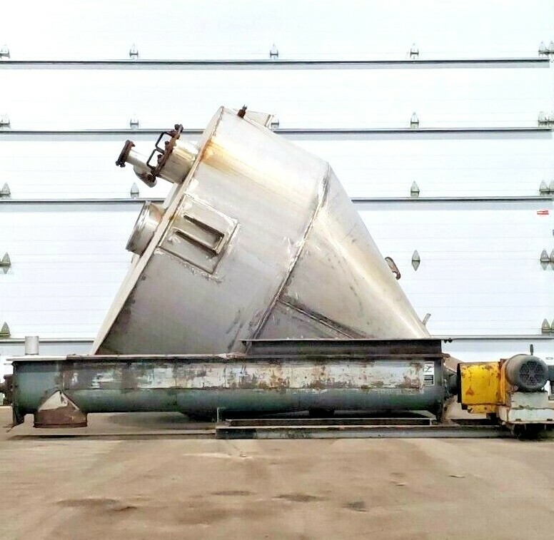 Stainless Steel hopper/ screw conveyor, 87" dia., 36" straight wall, 60 ...