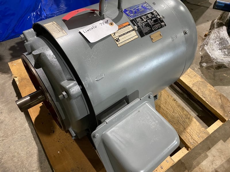 75 HP 1780 RPM Lincoln Heavy Duty, Frame 365TSC 230/460 Volts for Sale | Surplus Record