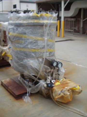 500 gallon Pfaudler, glass lined anchor agitator for stuffing box for ...