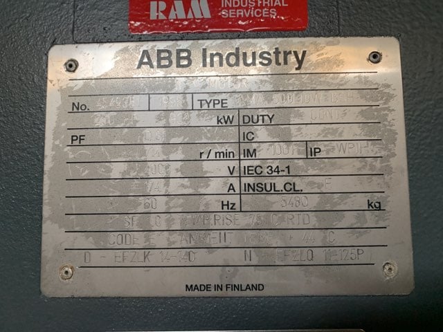 1250 HP 720 RPM ABB, Frame 500L, WPIISB, 4000 Volts for Sale | Surplus ...