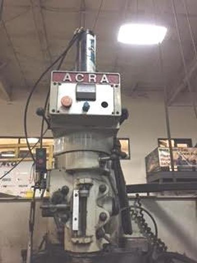 Acra, CNC Mill, 12" x60" table, Anilam 1100 CNC, 40 Taper, Air Power ...