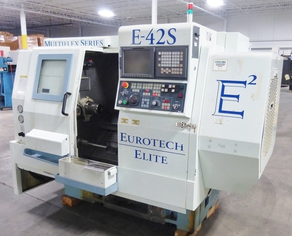 Eurotech #Elite-Multiflex-E-42S, CNC lathe, 8" chuck, 1.7" bar, 5000 ...