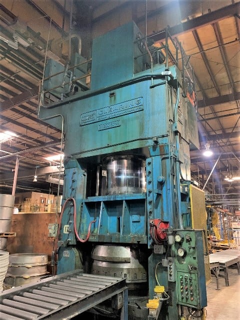 1200 Ton, Clearing #H-1200-60-48, hydraulic press, 30" stroke, 64 ...