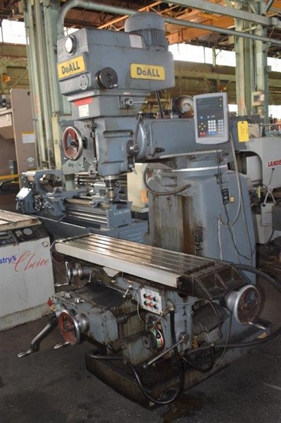 Doall #FV-4V, C80 Newall 3-Axis digital read out, 4 HP spindle head ...