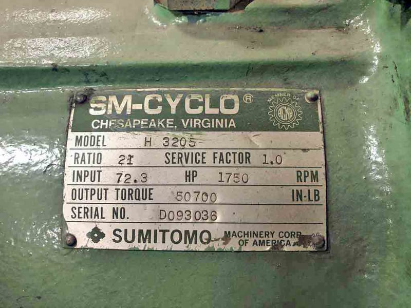 Memco, embosser, 58" W, 60" roll face, 60 HP AC motor, 1782 RPM, 230/ ...