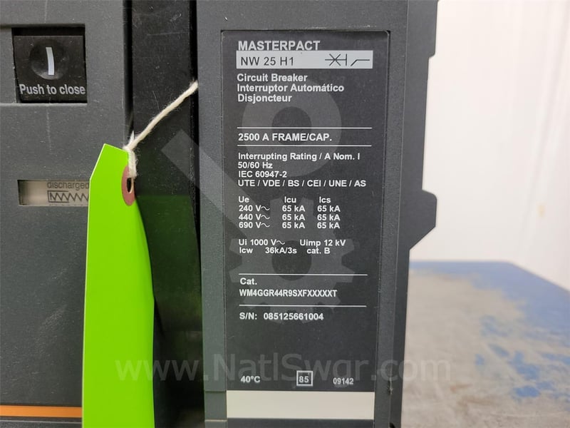 2500 amps, square d, merlin gerin, masterpact, nw25 h1, manually ...