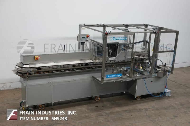 Romaco #Promatic-Bipax, semi" automatic, vertical, hand load, hot melt ...