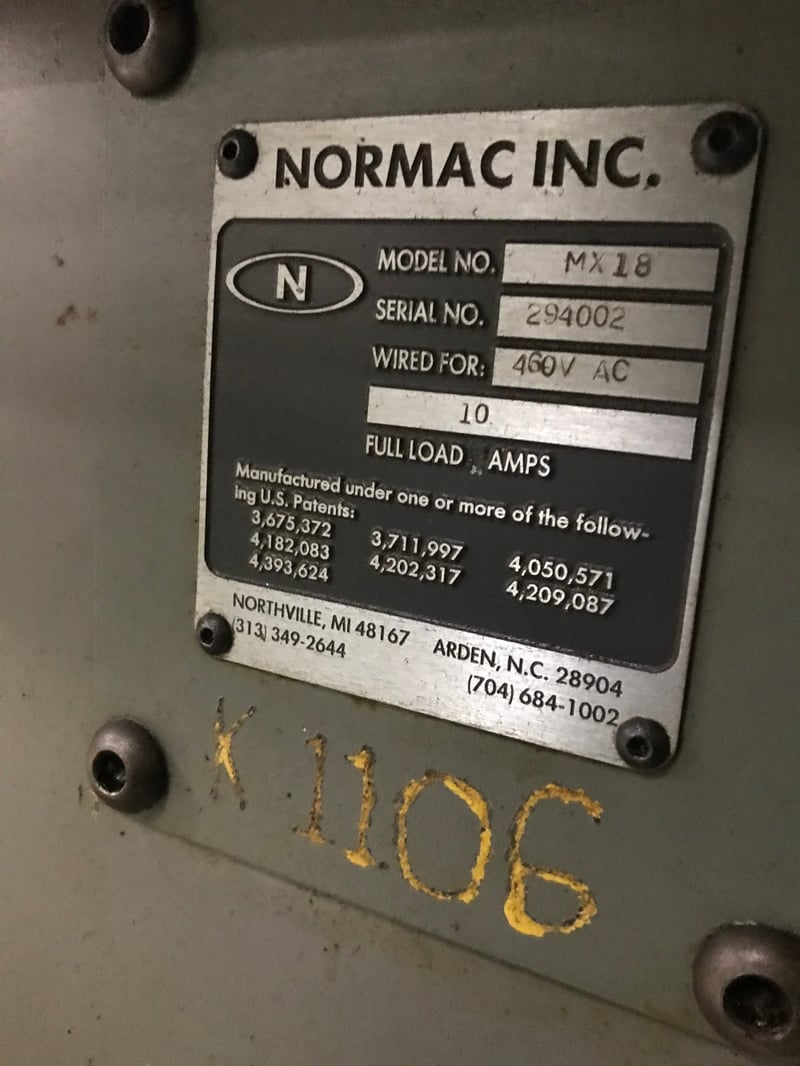 Normac #MX18, tap thread grinder for Sale | Surplus Record