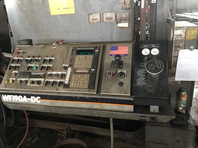 25" x 44" Hem #WF190A-DC, 24" roller discharge table, 2" blade width ...