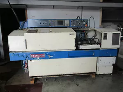 Tsugami #NP-32C, Swiss lathe, 1.25" hole, 12' Mini Boss 325 bar feeder ...