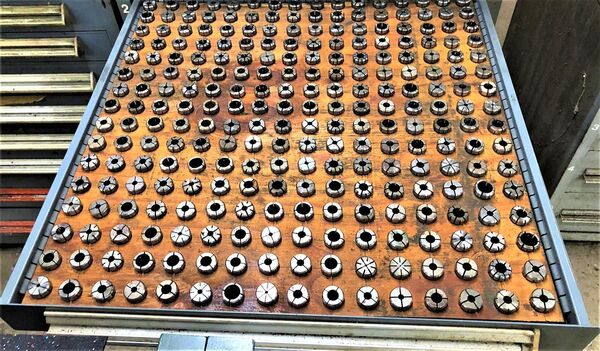 Collets, Erickson DA180, 1/16"-3/4", 256 piece lot, excellent condition ...