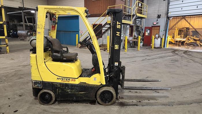 3500 lb. Hyster #S35XM, propane forklift, 2 stage mast, 42" forks ...
