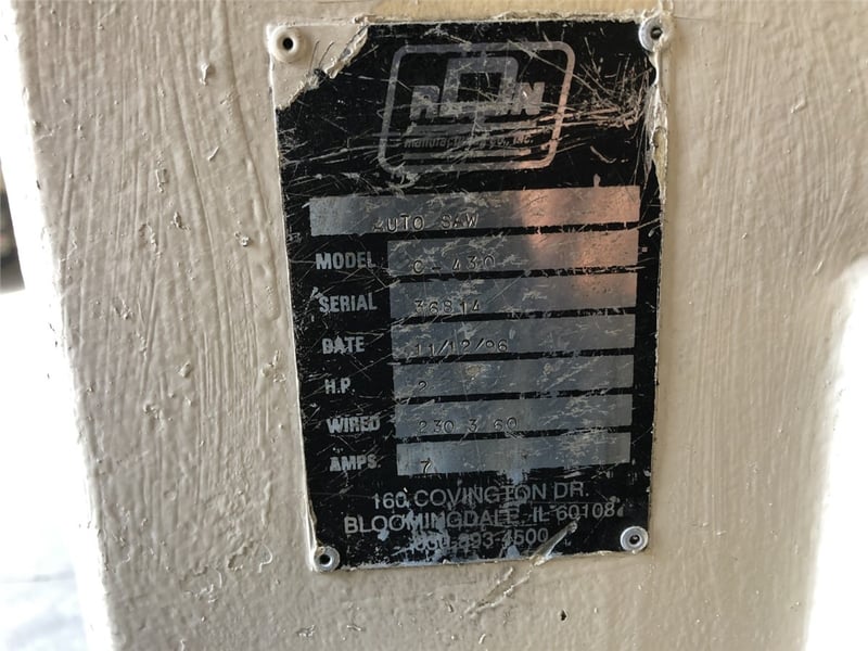 30" RDN #C430, crosscut saw, 14" diameter blade, 2 HP, 1996 for Sale ...