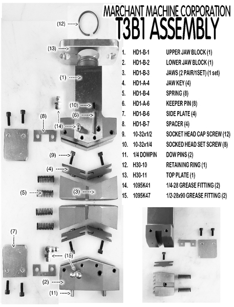 Marchant Shrinker - Stretchers 4A, 4H, 6FG, 6A, 12A, Jaw Assemblies ...