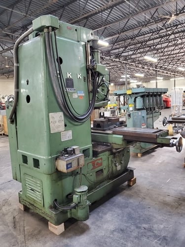OKK #MH-4V, bed type vertical mill, 17-3/4" x78-3/4" table, 3 HP, Acu ...