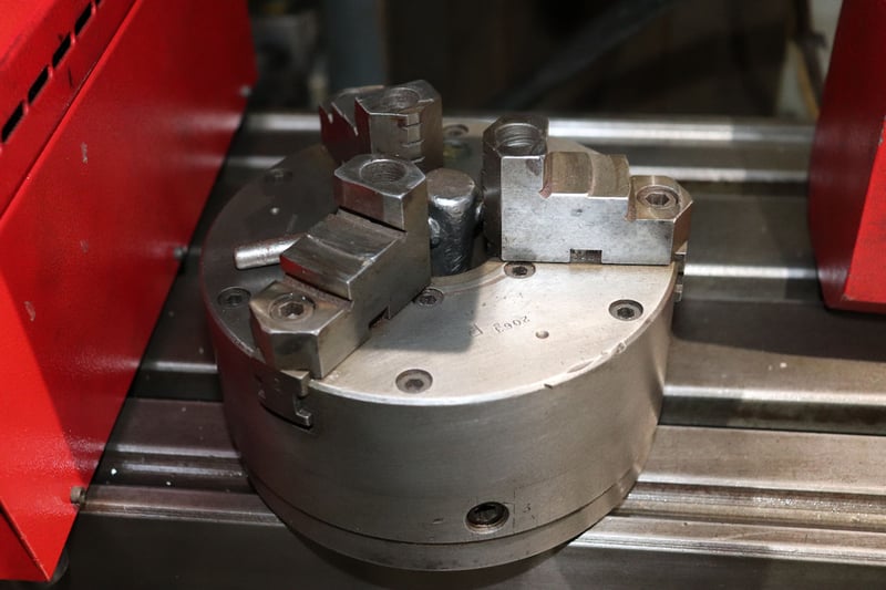 Haas #5C, collet head w/closer, 3-jaw chuck, raised mounting fixture ...