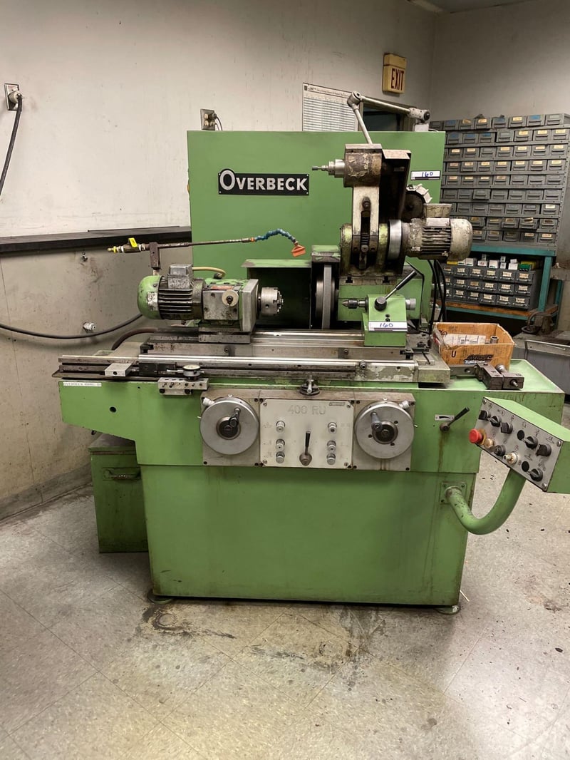8" x 16" Overbeck #400RU, down ID/OD grinder, 12" x2.35" x5" wheel ...