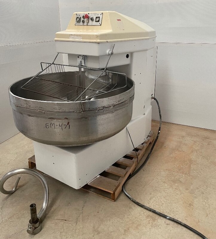 Sigma #B250, spiral dough mixer, 100 gallon, 43" diameter, reversible ...