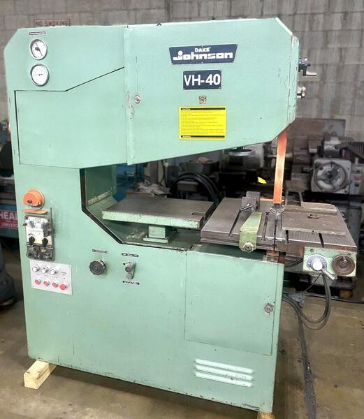41" x 12-1/2" Dake Johnson #VH-40, vertical band saw, tilt table, blade ...