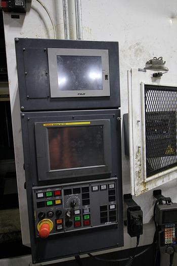 Fuji #ANS-3400, single spindle twin turret CNC lathe, Fanuc 0iT-TD ...