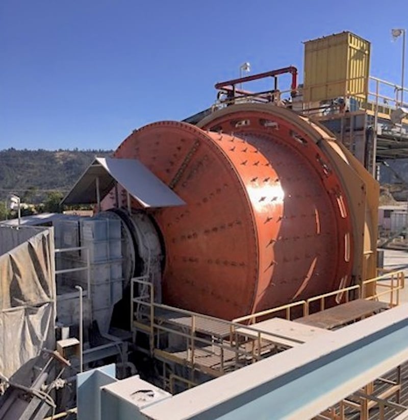 21' x 11' Hardinge, SAG mill with 2875 HP DC Motor, w/o liners and bolt ...