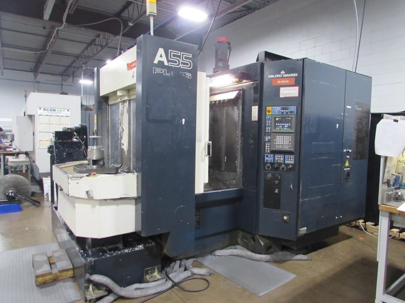 Makino #A55, CNC horizontal machining center, thru spindle coolant, 22 ...