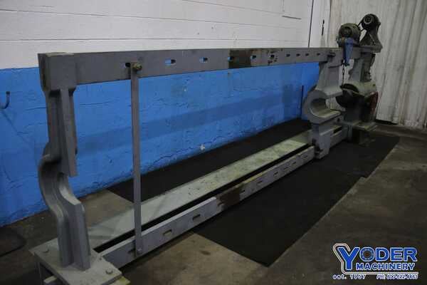 150 Ton, Vertical wheel press, 18 stroke, 40-1/2" between rails, spring ...
