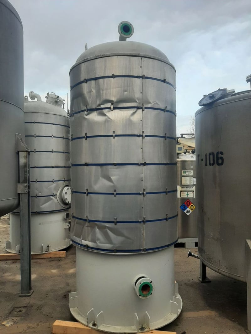 525 gallon 15 psi, 44" x 78", Ward, Carson steel desulfurizer tank ...