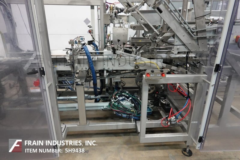 Thiele #ZB20A, automatic, case & tray erector packer, hot melt glue ...