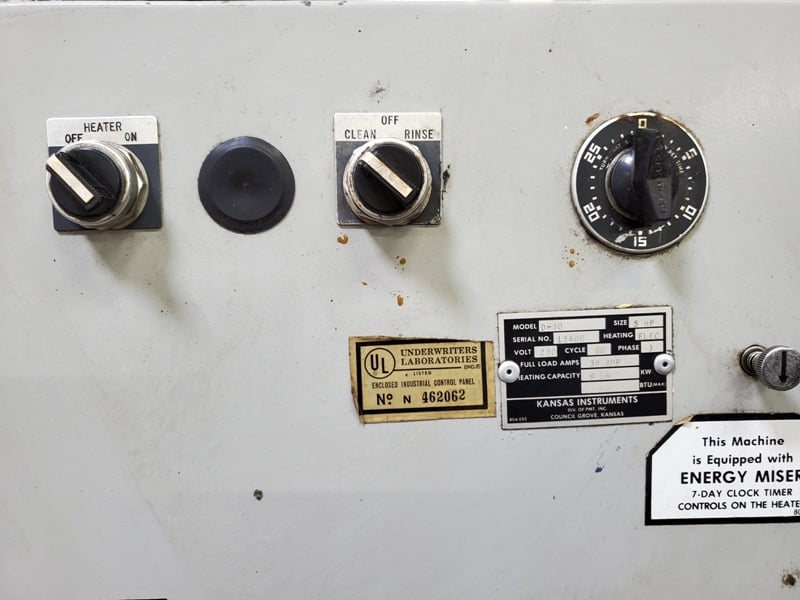 Kansas #D-30, instruments washer, 25" rotary table, powered, single ...